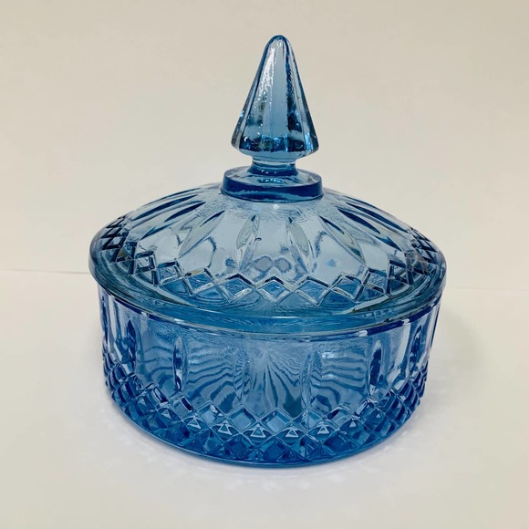 Indiana Glass | Dining | Vintage Princess Blue Spire Indiana Glass ...